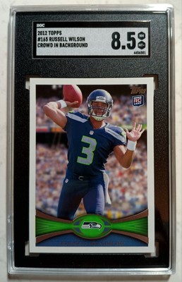 2012 Topps Football Russell Wilson #165 RC *Crowd in Background* SGC 8. ...