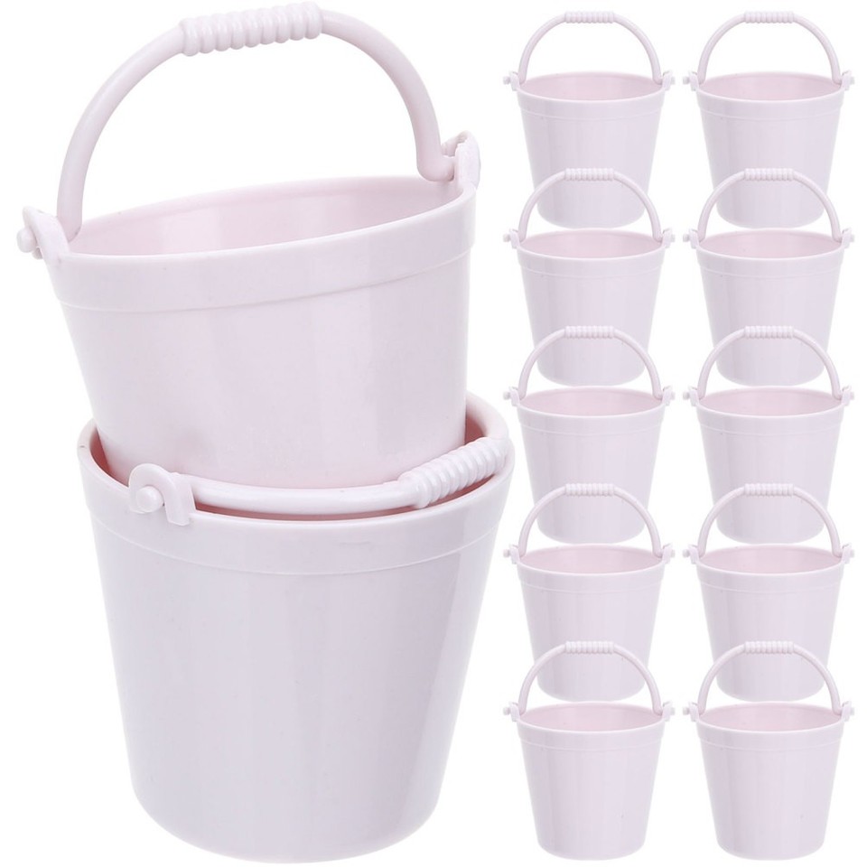 15 Pcs Miniature Plastic Buckets Small Gardening Buckets Toys for ...