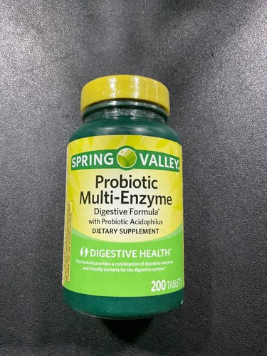 Spring Valley Probiotic Multi-Enzyme Digestive Formula Tablets, 200 ...