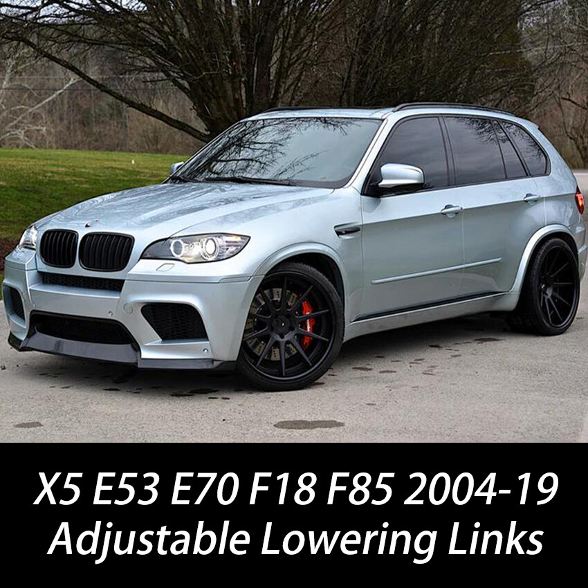 Adjustable Air Suspension Lowering Links Kit For BMW X5 E53 E70 F15 F85 ...