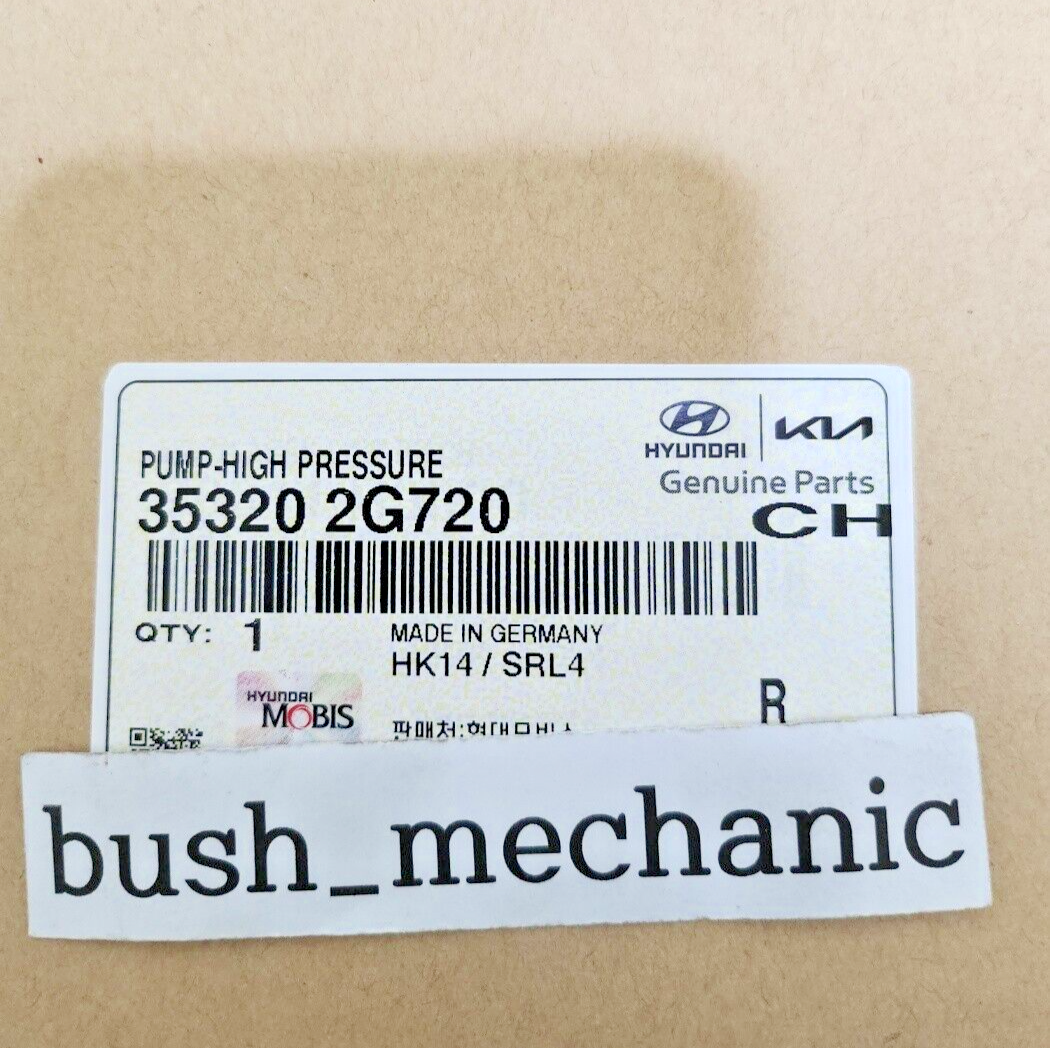GENUINE OEM Hyundai Kia High Pressure Fuel Pump HPFP 353202G720 Tucson ...