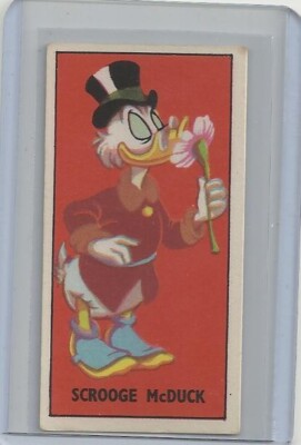 1957 Barratt & Co. DISNEY Mickey's Sweet Cigarettes 2 Card #40 SCROOGE ...