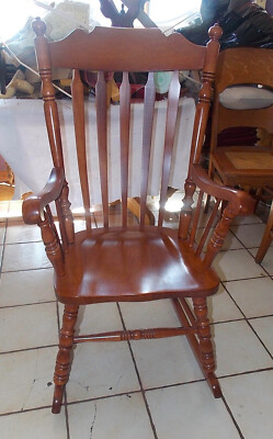 Maple Mid Century Rocker / Rocking Chair by Tell City (R163) | eBay