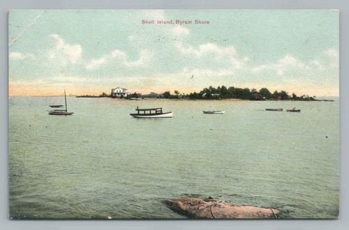 Shell Island BYRAM SHORE Greenwich Connecticut~Antique Postcard 1915 | eBay