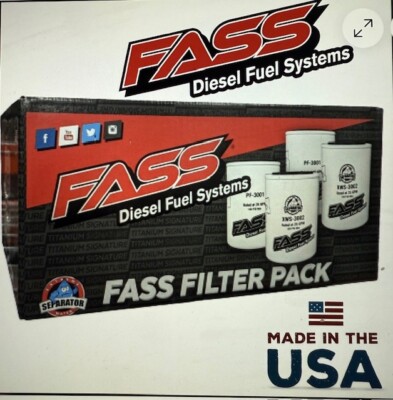 FASS Fuel Filters Lift Pump Filter Pack (2) XWS-3002 & (2) PF-3001 | eBay