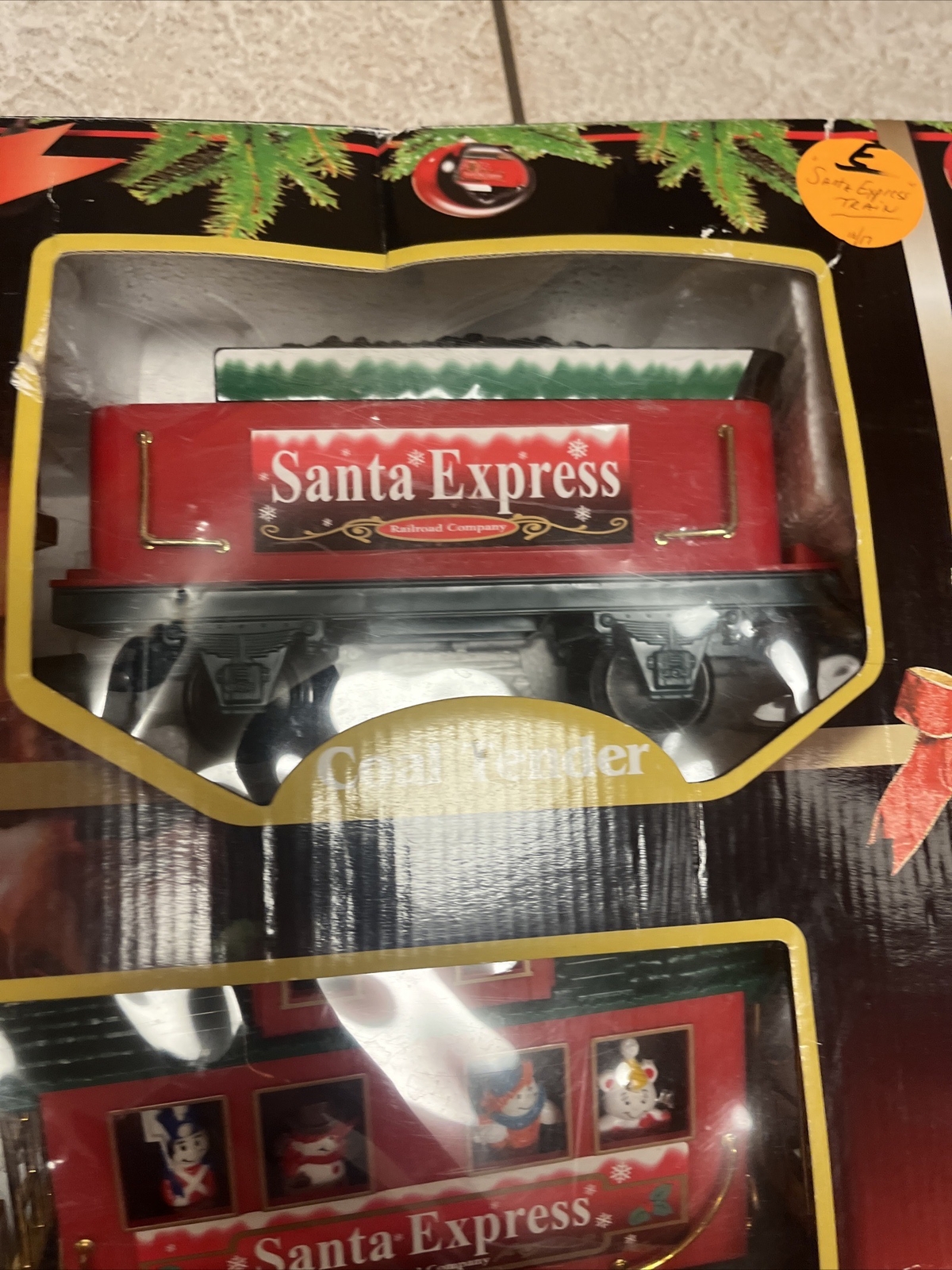 Santa Express Christmas Train Railroad EZTEC Orig. Box Plays Music 33 ...