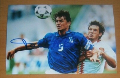 AUTOGRAPH PAOLO MALDINI foto HAND signed ITALIA SPAGNA USA 94 CAPTAIN ...