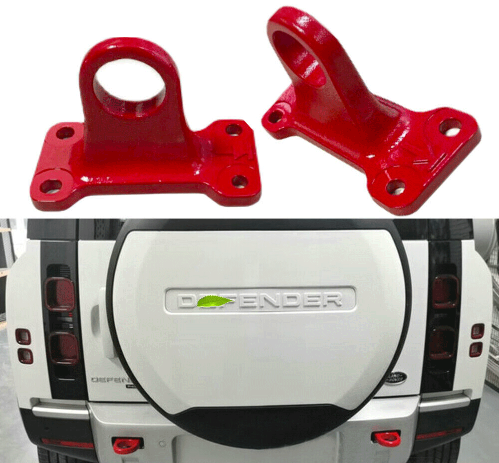 2pcs Fits For Defender 2020-2024 90 110 130 Tow Hook Red Rear Trailer ...