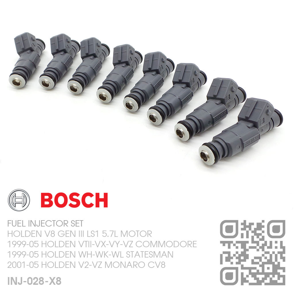 BOSCH FUEL INJECTOR SET V8 GEN III LS1 5.7L MOTOR [HOLDEN VT-VX-VY-VZ ...