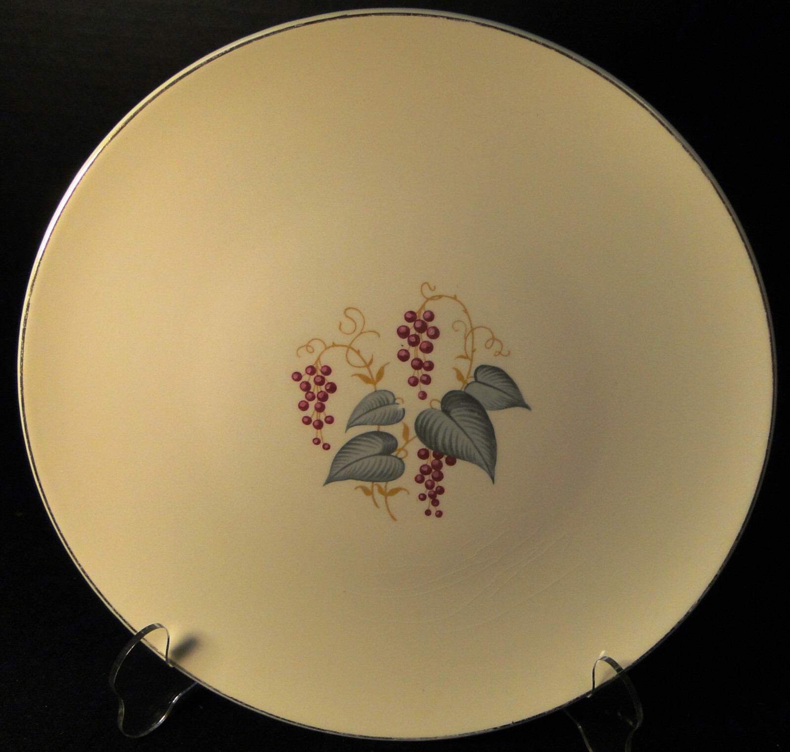 Edwin Knowles Vintage Dinner Plate 10 1/4" Grapes Leaves Vine | eBay