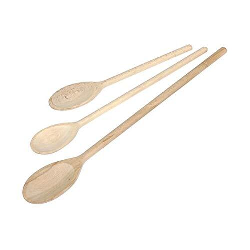 Cook's Choice 3 Wooden Mixing Stirring Spoons Cooking Utensils Baking ...