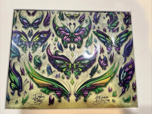 David Bollt 2002 Tattoo Flash & Line Art - Butterfly Evolution 11x14 ...