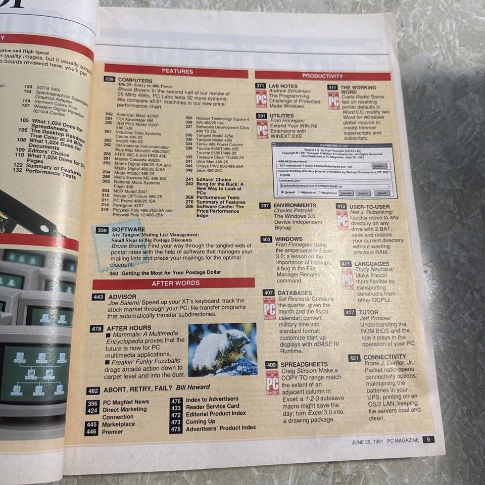 PC Magazine June 25, 1991 486/25 PC Issue- IBM, Tangent, Touche, Zeos ...