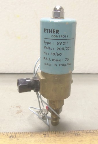 Ether Controls - 200/220 Volt Solenoid Control Valve - SV211 (NOS) | eBay