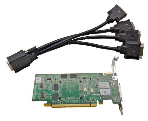 Matrox MXG M9140 E512LAF Graphics Card with DVI quad display cables | eBay