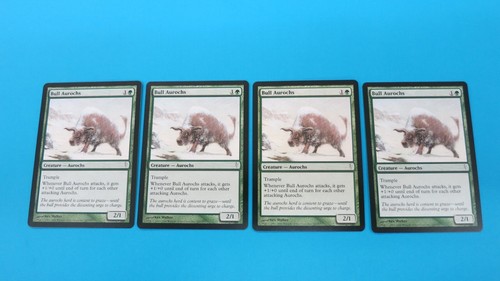 4x BULL AUROCHS CREATURE PLAYSET COLDSNAP MTG MAGIC THE GATHERING NM ...
