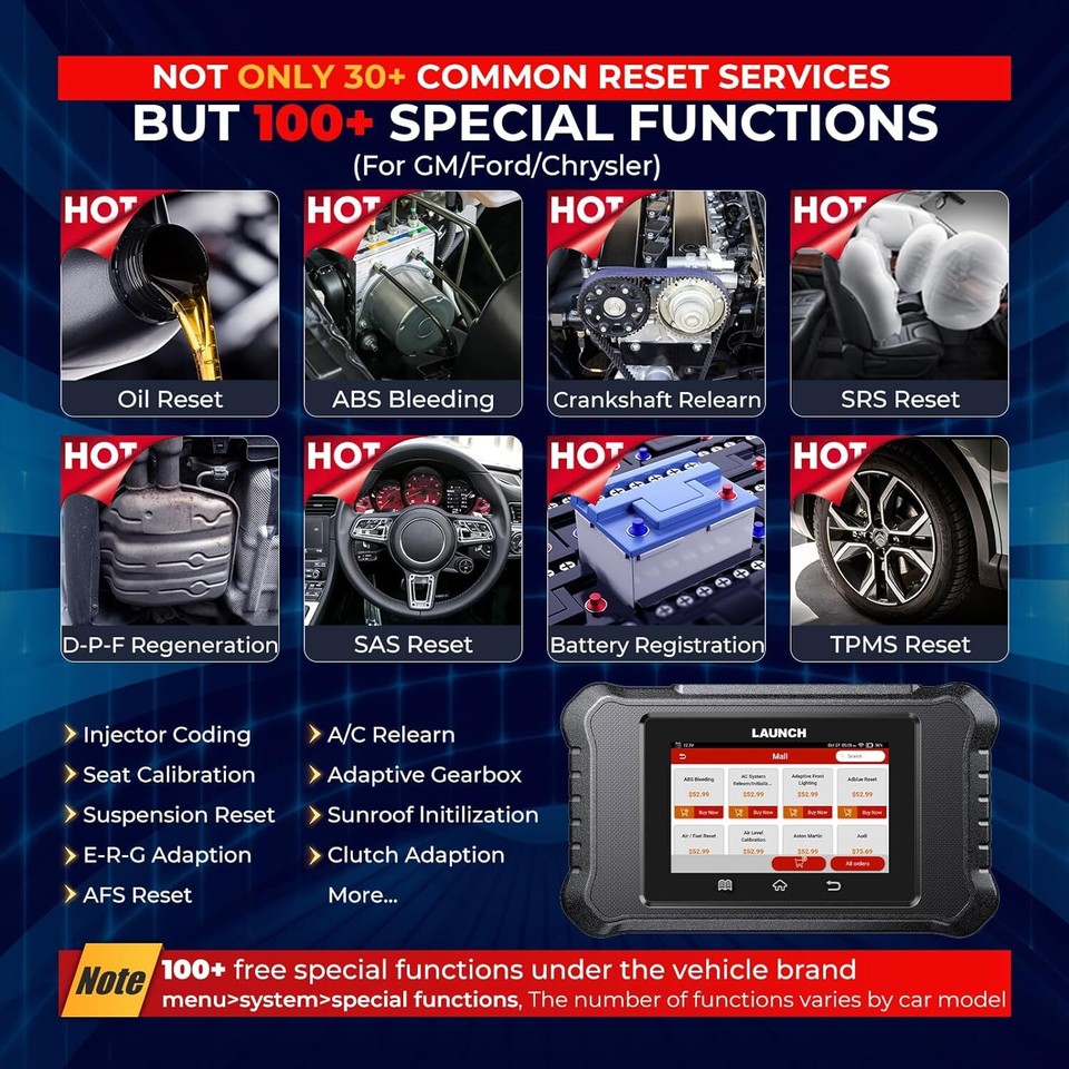 2025 Launch Car BiDirectional OBD2 Diagnostic Scanner Tool For Ford/GM ...