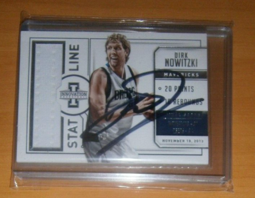 AUTOGRAPH DIRK NOWITZKI HAND SIGNED NBA LEGEND CARD PANINI STAT LINE | eBay