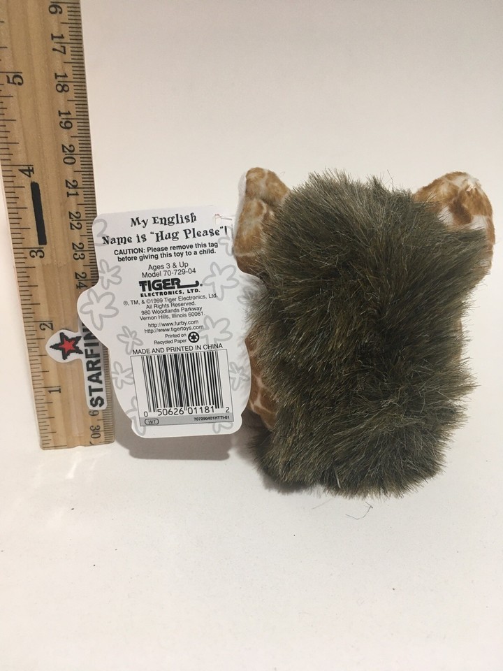 Furby Buddies HUG PLEASE Bean Bag Plush GIRAFFE Tiger 70-729-04 1999 ...