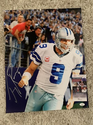 TONY ROMO AUTOGRAPHED SIGNED DALLAS COWBOYS 16x20 PHOTO JSA 🔵⚪️⭐️ | eBay