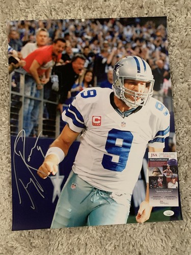 TONY ROMO AUTOGRAPHED SIGNED DALLAS COWBOYS 16x20 PHOTO JSA 🔵⚪️⭐️ | eBay