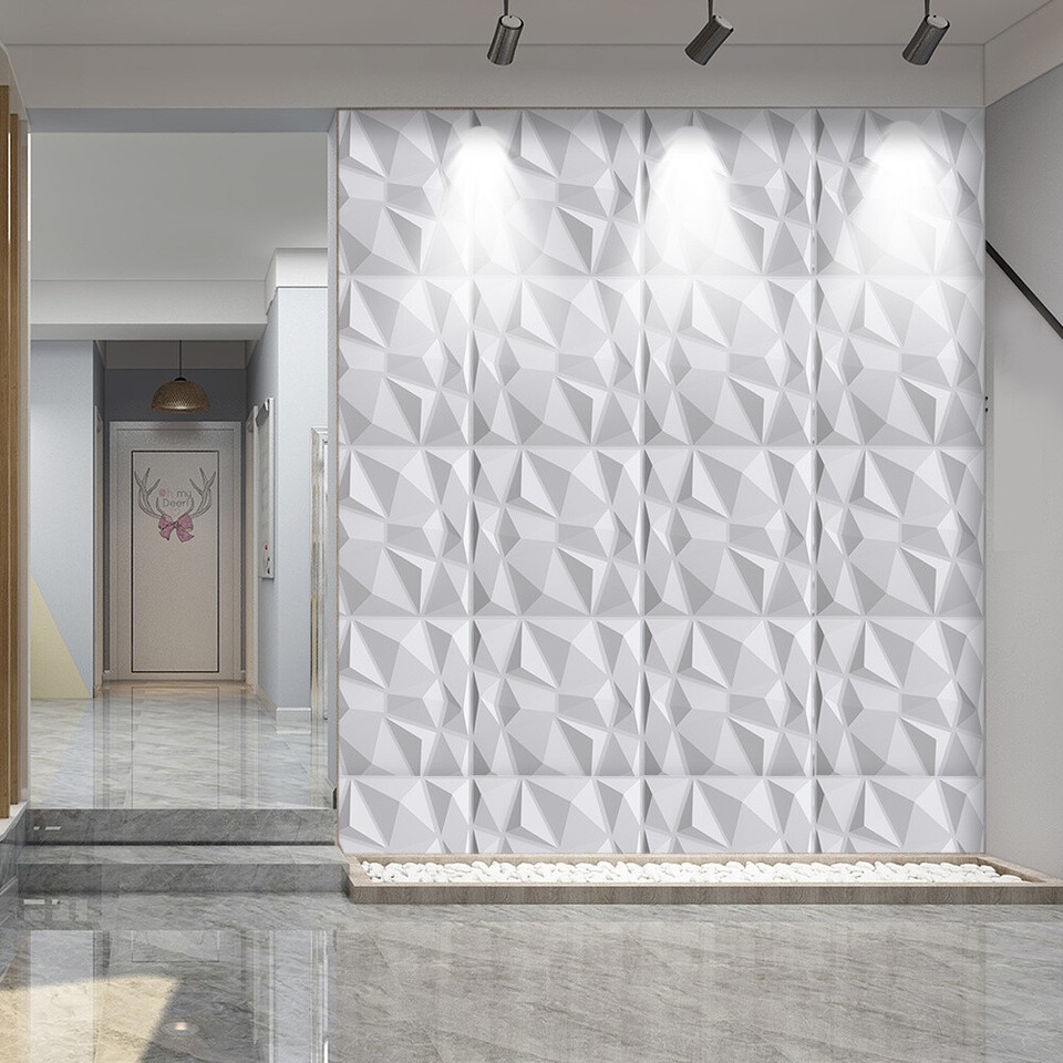 12/24pc Modern Decor Wall Panel 3D Effect Wall Decor PVC Panels ...