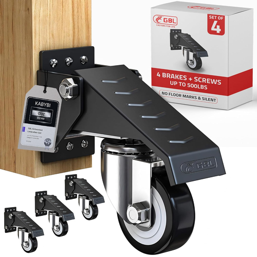 Heavy Duty Retractable Workbench Caster Wheels + Screws - Set of 4 ...