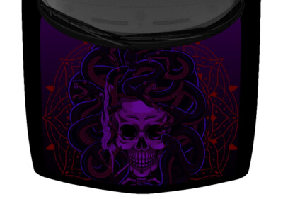 Dark Purple Medusa Snake Skull Car Truck Hood Wrap Vinyl Graphic Decal ...