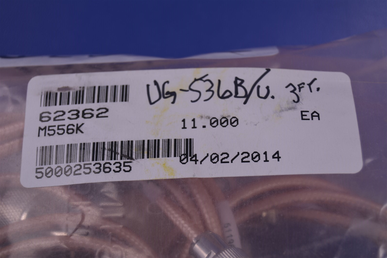 Aeroflex 3' BNC to N-Type Connector Adapter UG-536B/U w/ Cable RG400 | eBay