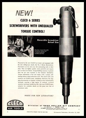 1958 CLECO Air Tools Houston Texas Reversible Screwdrivers Nutrunners ...