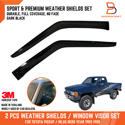 2PC WEATHER SHIELD WINDOW VISOR RAIN GUARD FOR TOYOTA HILUX 83-88 LN56 ...