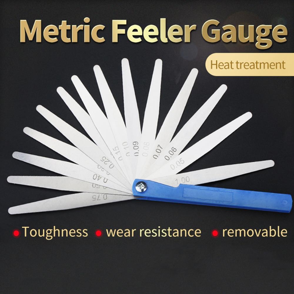 Feeler Gauge Metric Thickness Gauge Set Blade Filler Tappet Measurement ...