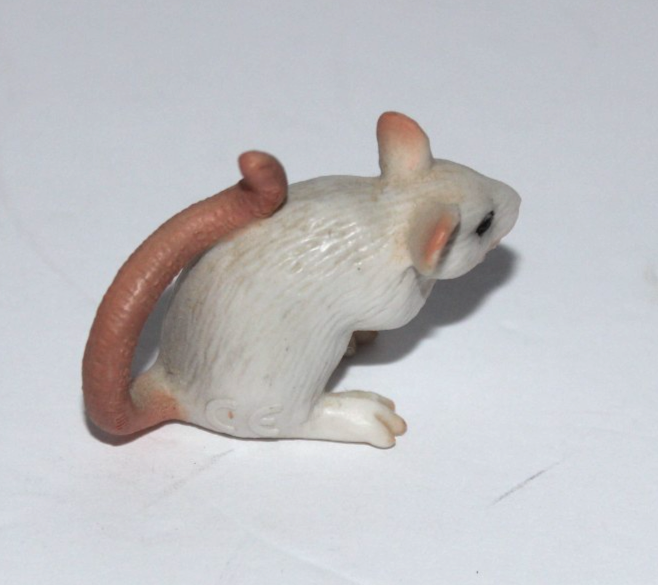 Schleich White Mouse 14406 RETIRED RARE 1" Farm life miniature figurine ...