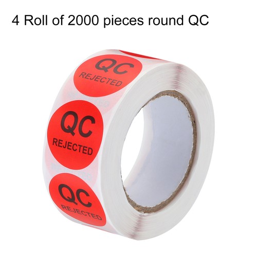 Inventory QC Rejected Stickers Labels 25mm/1" Red, 4 Roll 2000 Piece | eBay