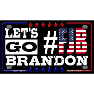 Lets Go Brandon FJB Black Novelty Mini Metal License Plate | eBay
