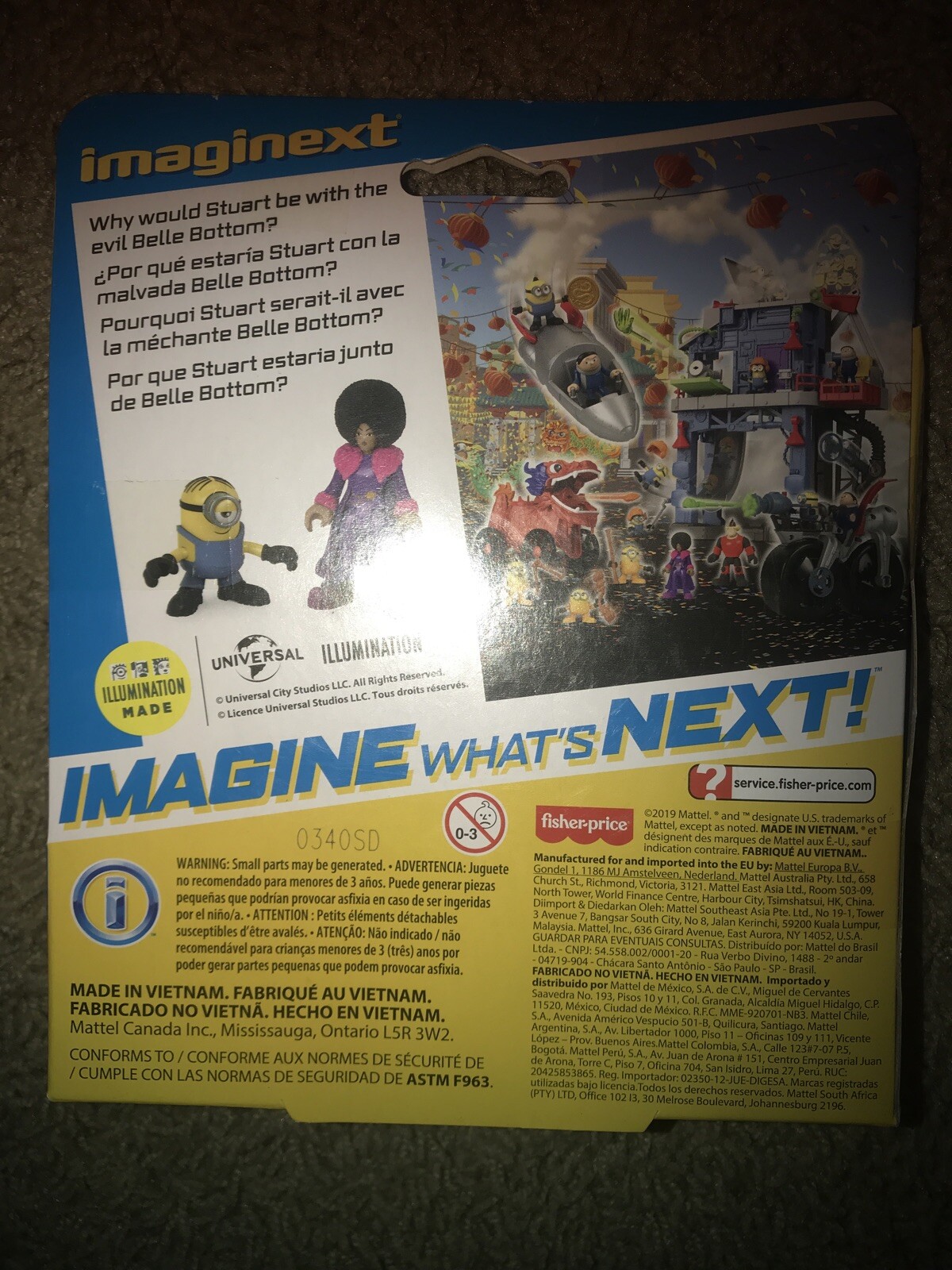 Imaginext Minions The Rise Of Gru Belle Bell Bottom Stuart Despicable ...