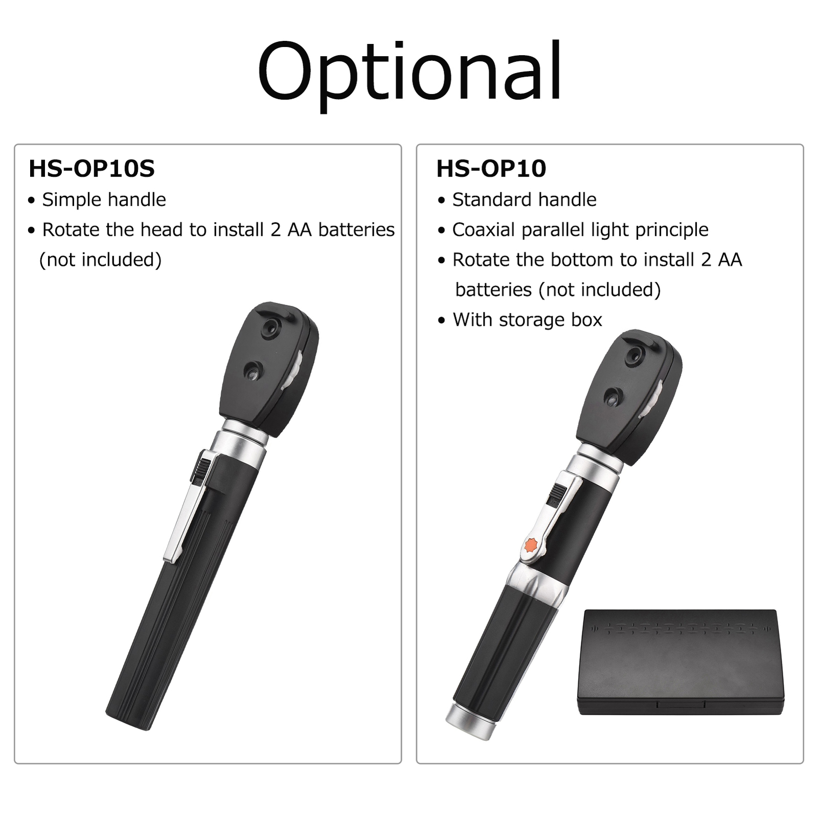 Direct Ophthalmoscope 5 Different Apertures Professional Portable ...
