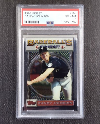 1993 Topps Finest RANDY JOHNSON #154 - PSA 8 NM-MINT - HOF | eBay