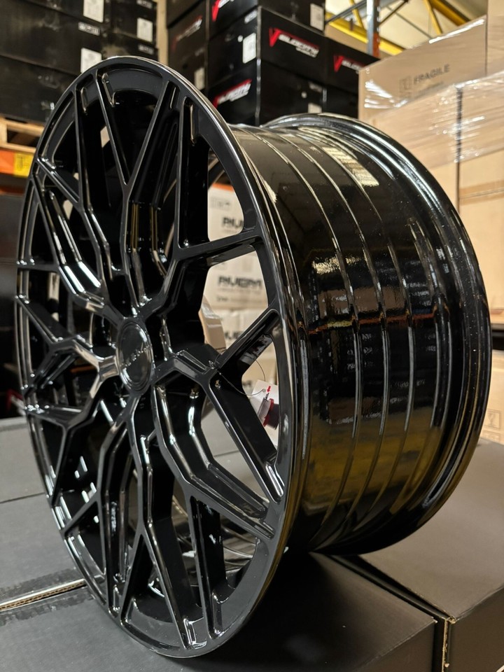 19" Jaguar XE Riviera RF108 Flow Formed 8.5j Gloss Black Alloys X4 ...