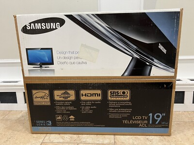 Samsung 19" LCD TV Model LN19B360C5D Flat Screen TV (Retro Gaming, VHS ...