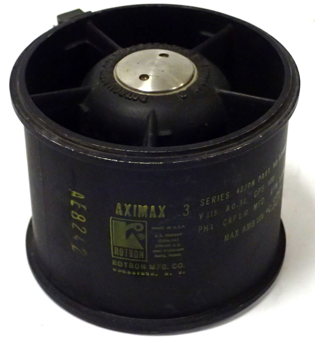 ROTRON AXIMAX 3 AIRCRAFT FAN 422DH PN 026964 115V 0.31A 400 CPS 11200 ...