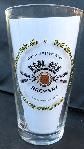 Real Ale Brewery Blanco TX Pint Beer Glass Rio Blanco & Full Moon Ale ...