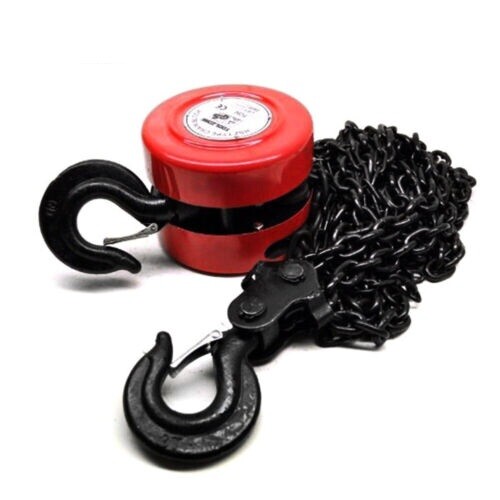 1 Ton Block and Tackle 2.5M Chain Block Hoist Crane Chain Lifting ...