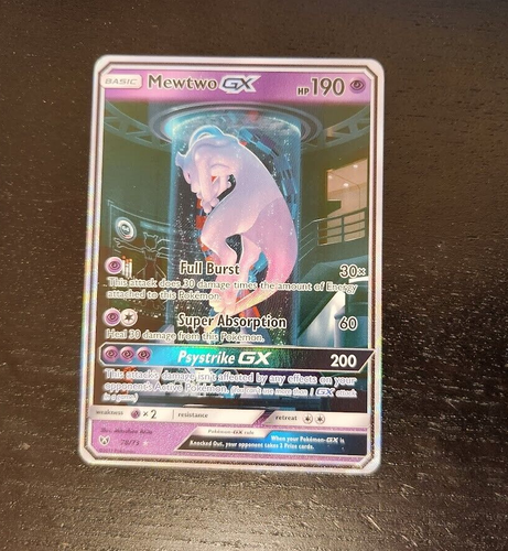 FULL ART Mewtwo GX SECRET RARE 78/73 Pokemon Test Tube Laboratory Holo ...