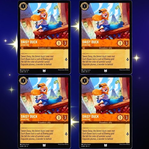 4x Daisy Duck Lovely Lady - Uncommon - Disney Lorcana TCG Ursula's ...