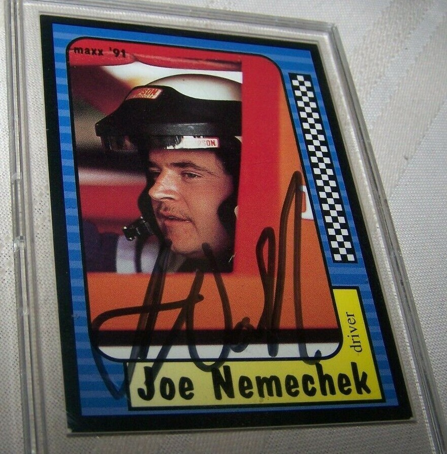JOE NEMECHEK 1991 MAXX CARD #139 OF 240 NASCAR AUTOGRAPH | eBay