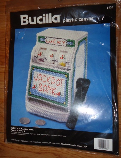 Lucky Slot Machine Bank Bucilla Plastic Canvas 6133 for sale online | eBay