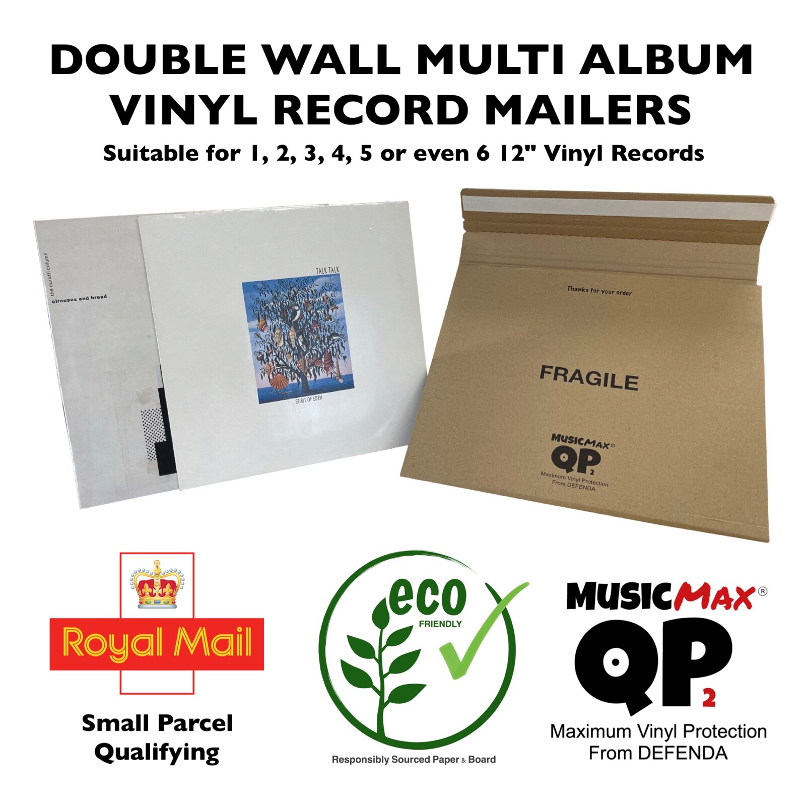 RECORD MAILERS 12" LP 7" Singles 45s Vinyl Stiffeners Cardboard Boxes ...