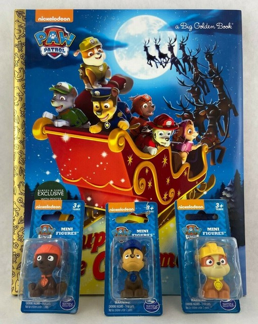 Paw Patrol Christmas Book with Ruble, Chase, Zuma Figurines in Sealed ...