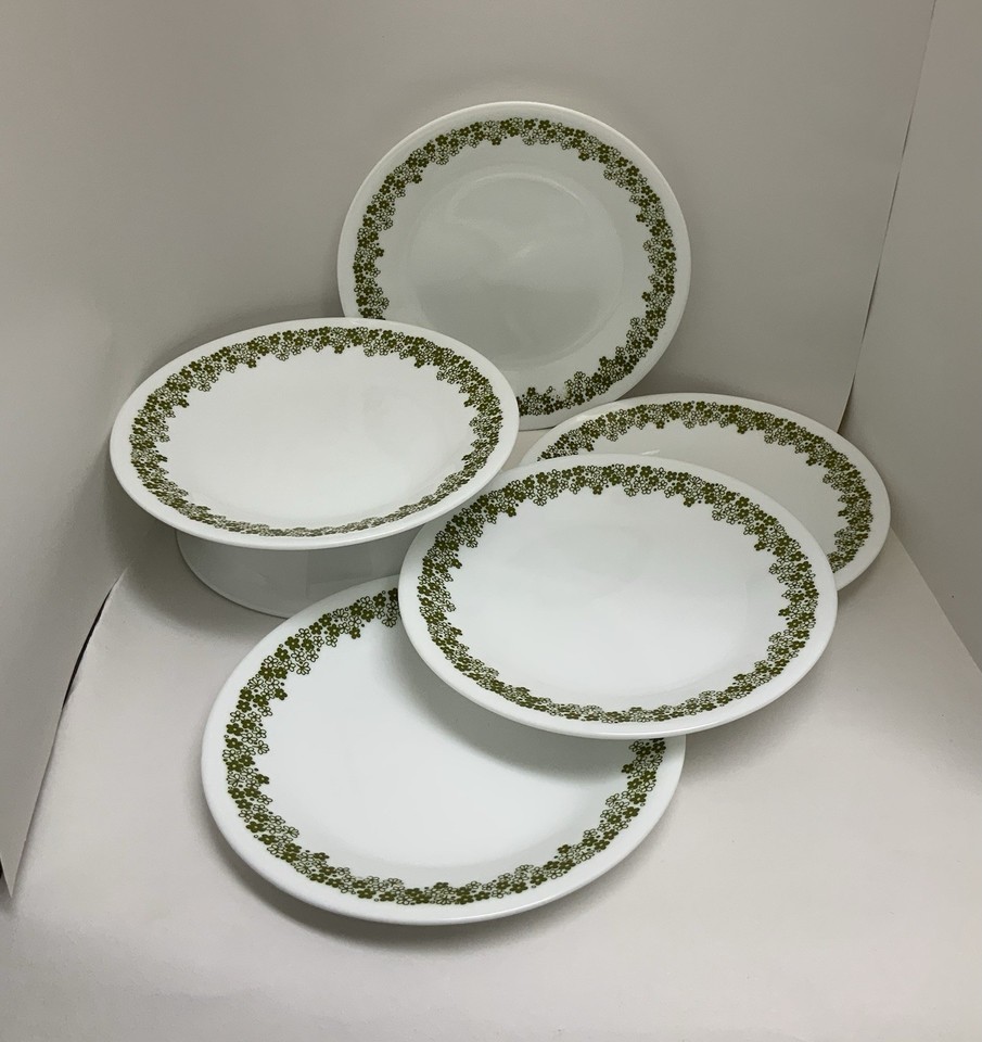 Corelle/Pyrex Spring Blossom Set 5 Bread & Butter Plates 6.75" Crazy ...